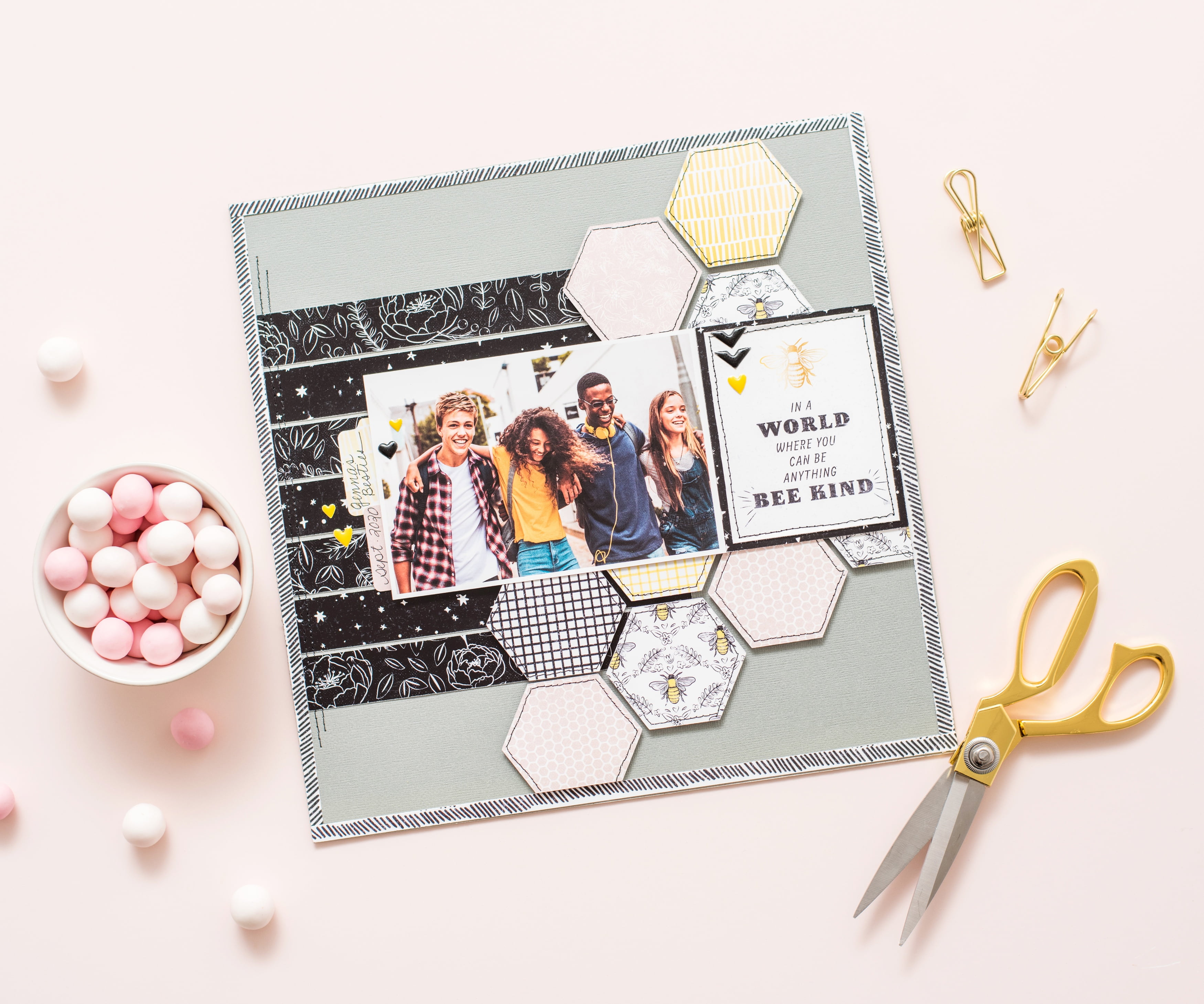 DCWV Double-Sided Cardstock Stack 12"X12" 36/Pkg-Honey Blossoms, W/Gold ...