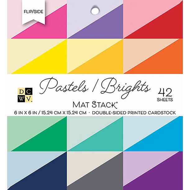 DCWV Double-Sided Cardstock Stack 6"X6" 42/Pkg-Flip/Side Pastels ...