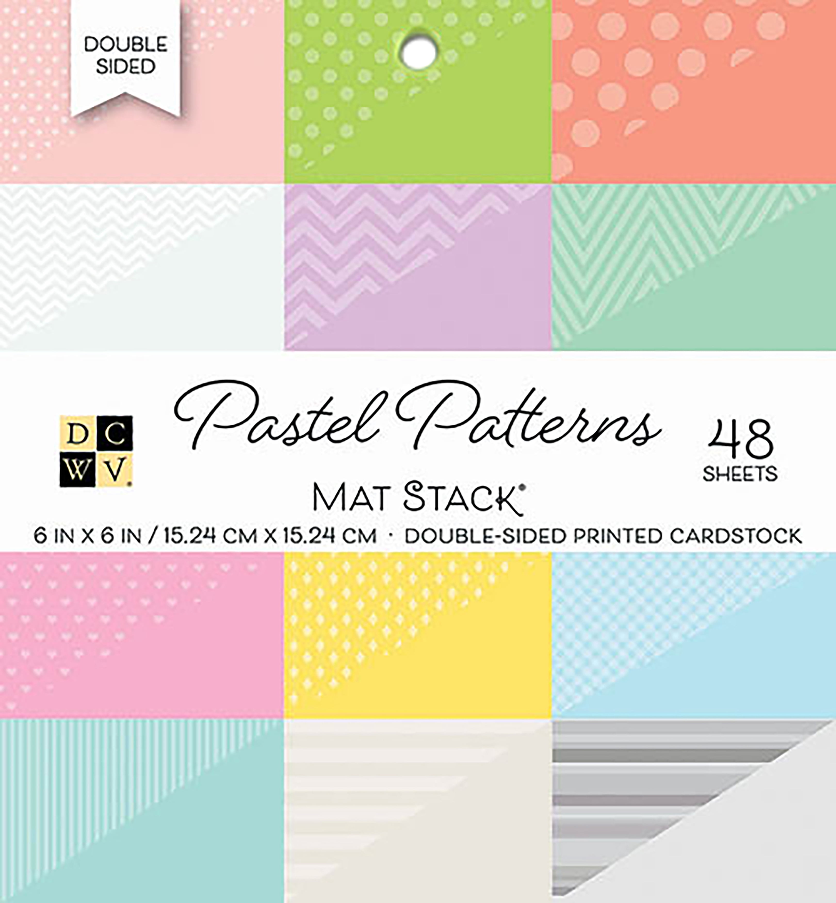 Patterned Cardstock DCWV Double Sided - 6x6 Inch Pastel Patterns For ...