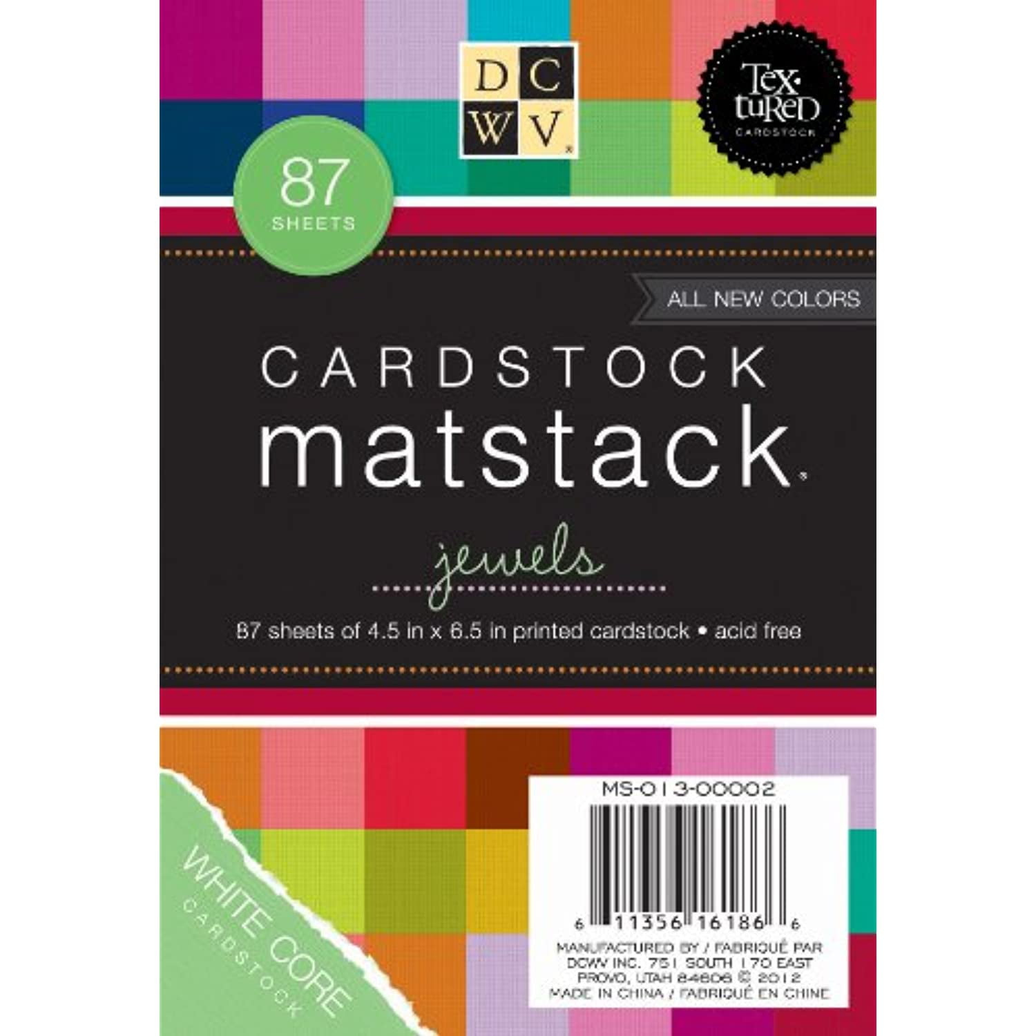 DCWV Matstack - Cardstock - 4.49 in x 6.5 in - 87 sheets - assorted ...