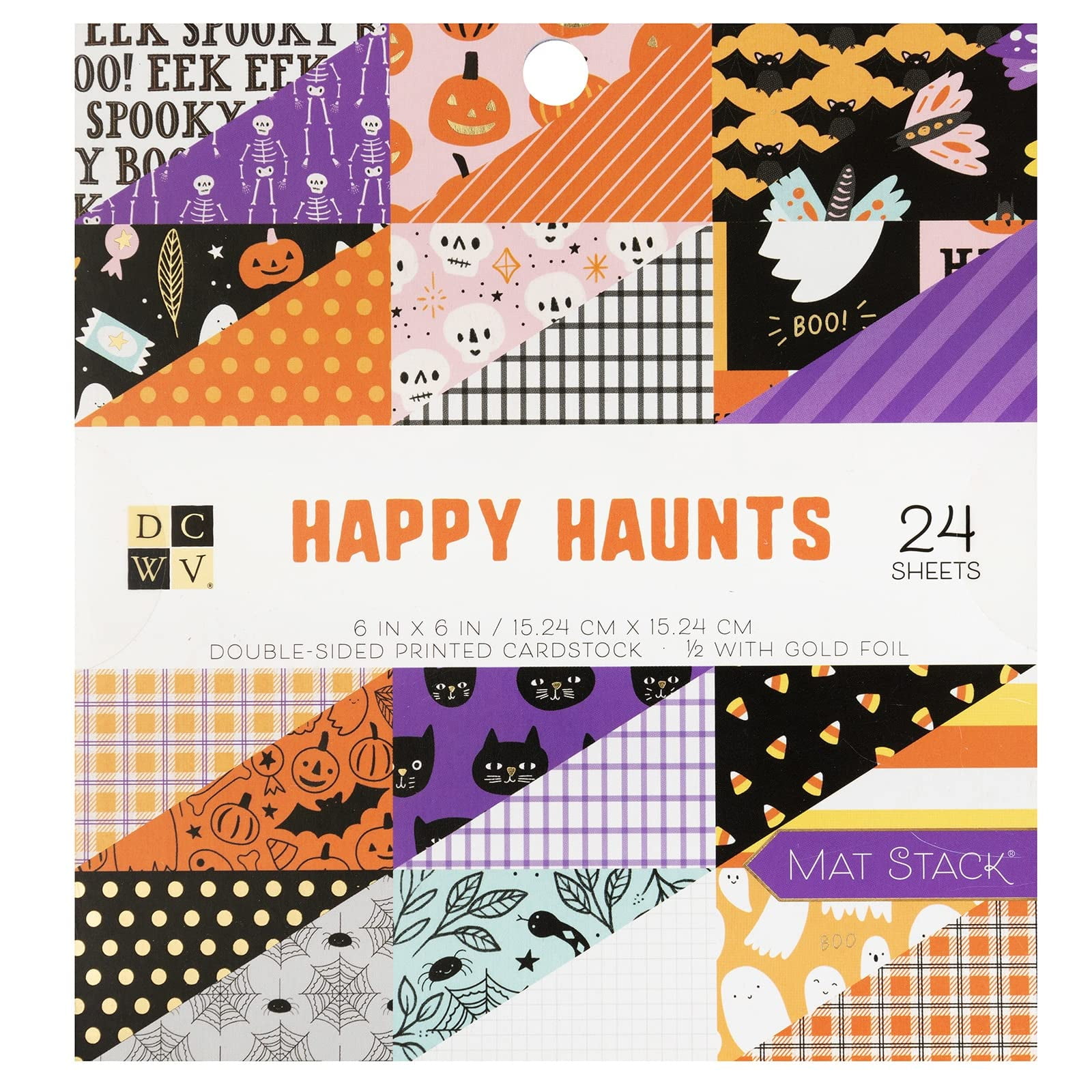 DCWV Paper Stack 6X6 HPY, Happy BSL1 Haunts, W/Copper Foil - Walmart.com