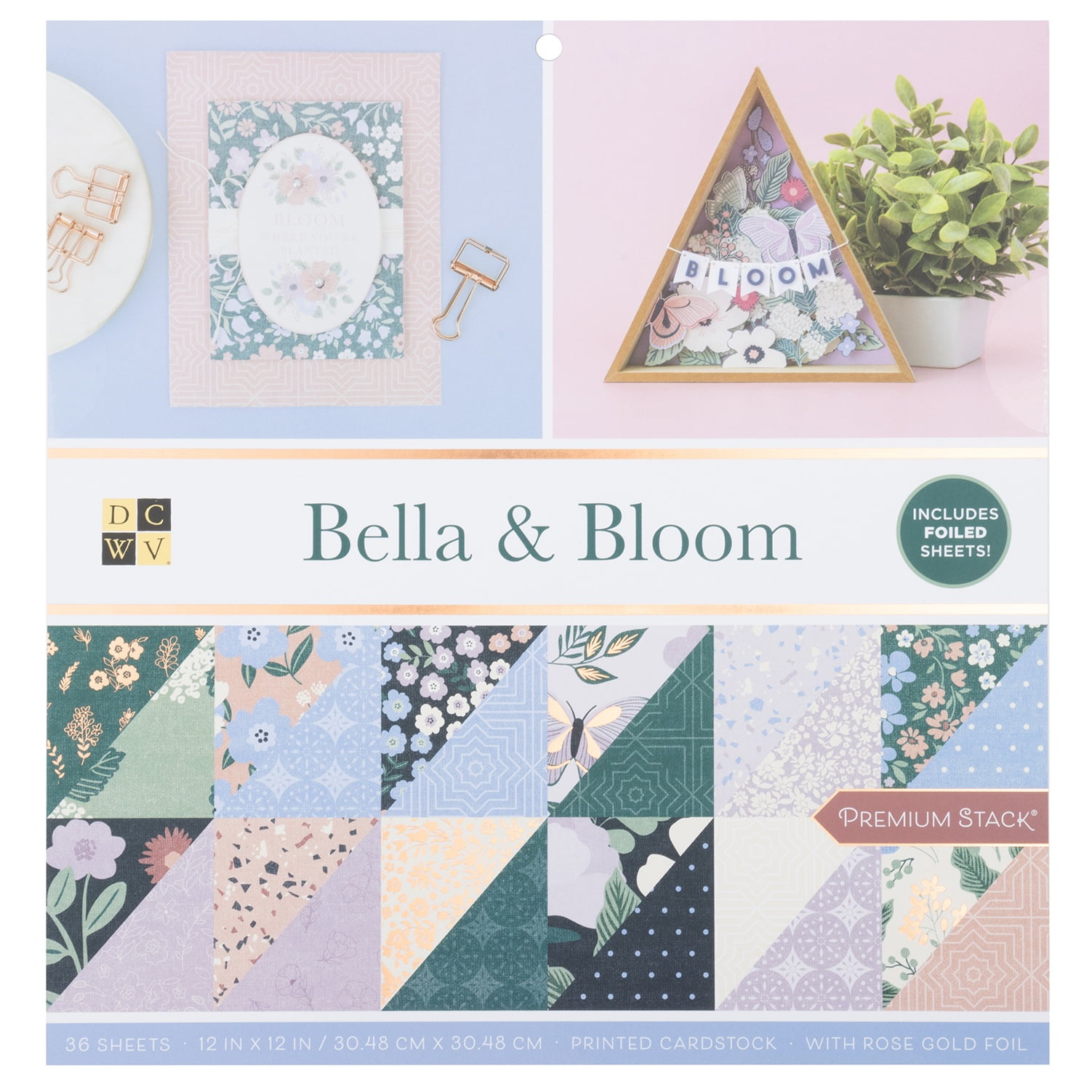 DCWV Premium Paper 12"X12" 36/Pkg-Bella and Bloom - Walmart.com