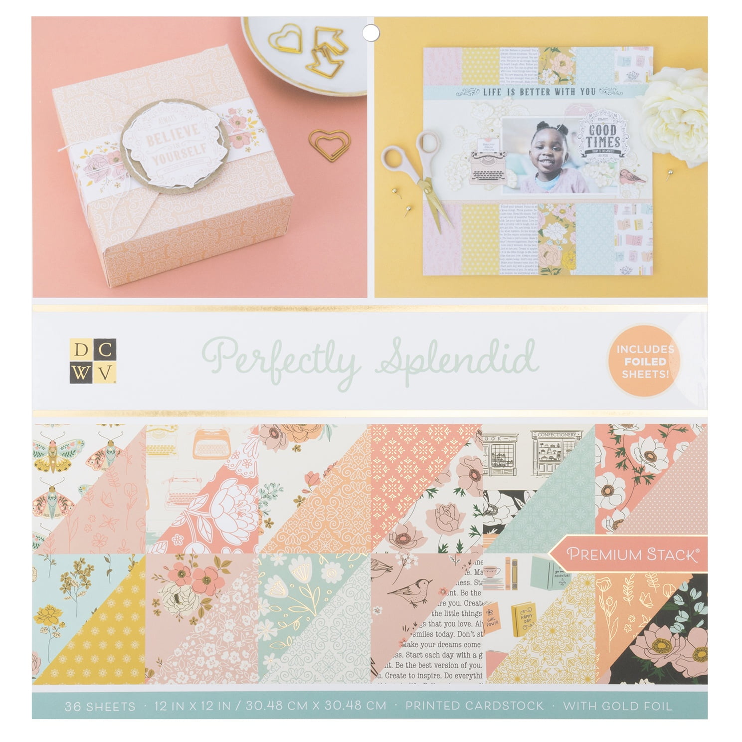 DCWV Premium Paper 12"X12" 36/Pkg-Perfectly Splendid - Walmart.com