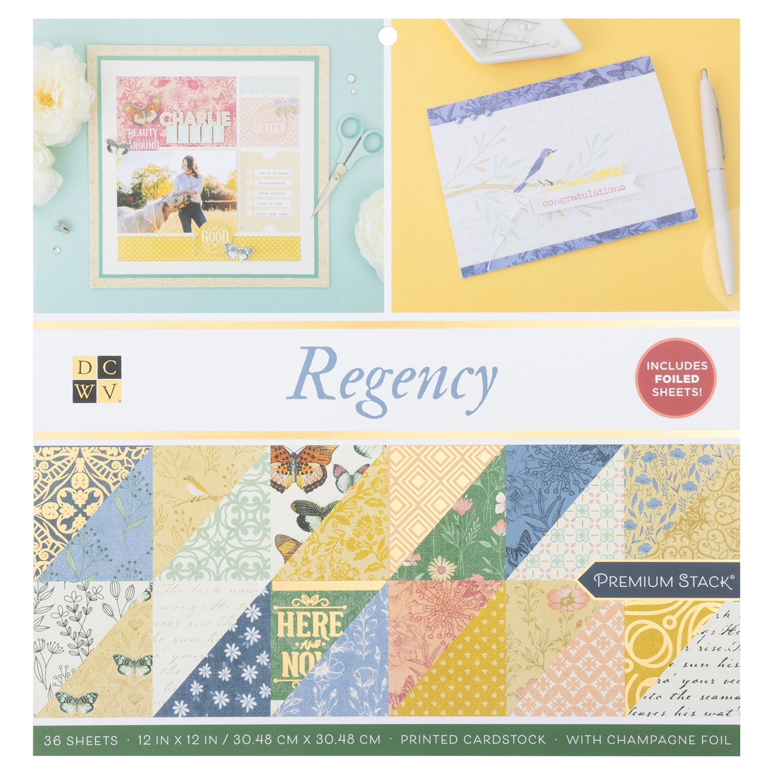 DCWV Premium Paper 12"X12" 36/Pkg-Regency - Walmart.com