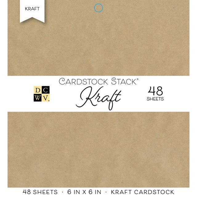 DCWV Single-Sided Cardstock Stack 6"X6" 48/Pkg-Kraft - Walmart.com
