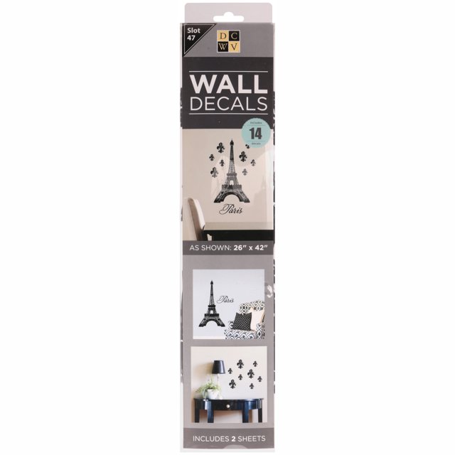 DCWV Vinyl Decal Eiffel Tower Wall Decal - Walmart.com
