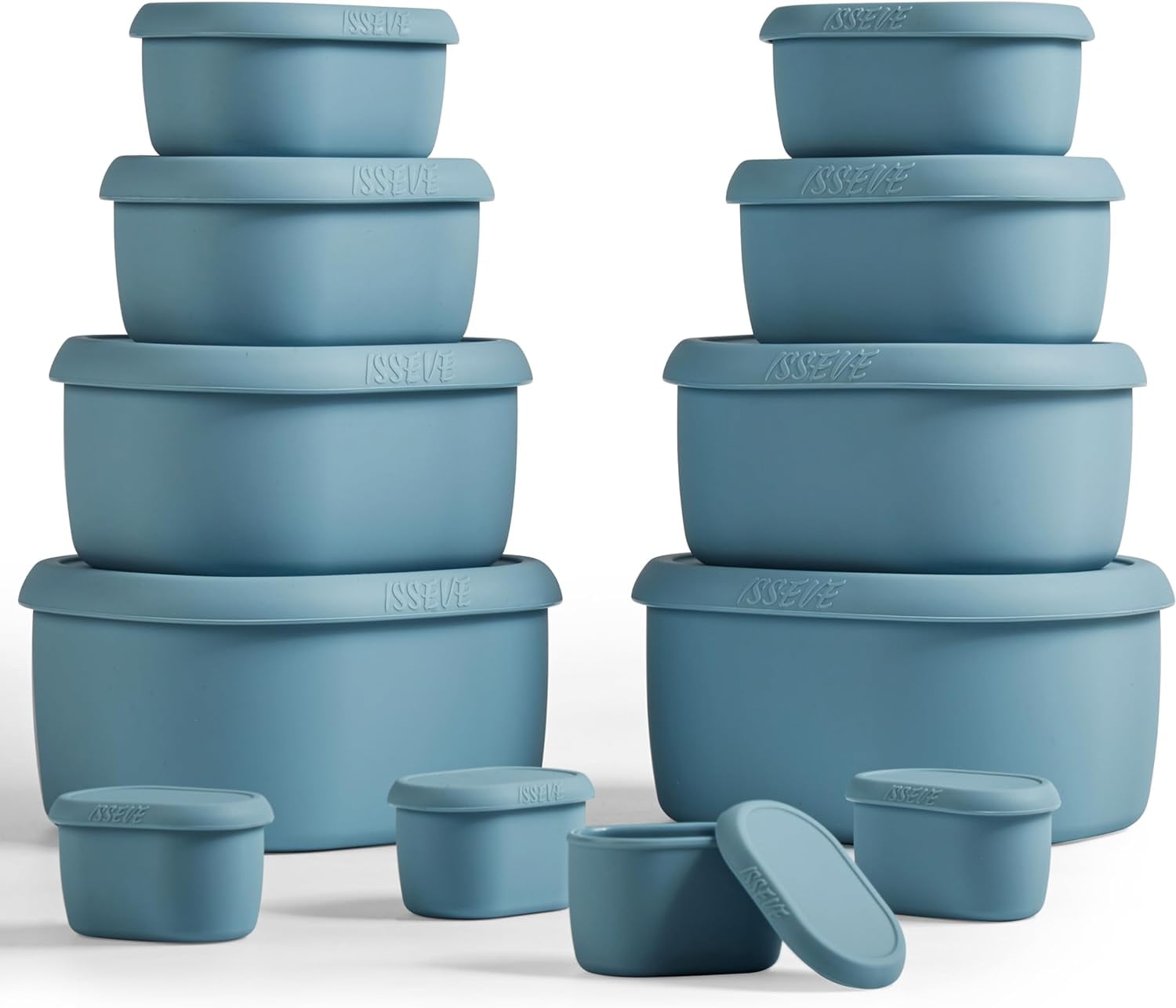 DCX 12Pcs/Set Nesting Silicone Food Storage Containers with Lids, BPA ...