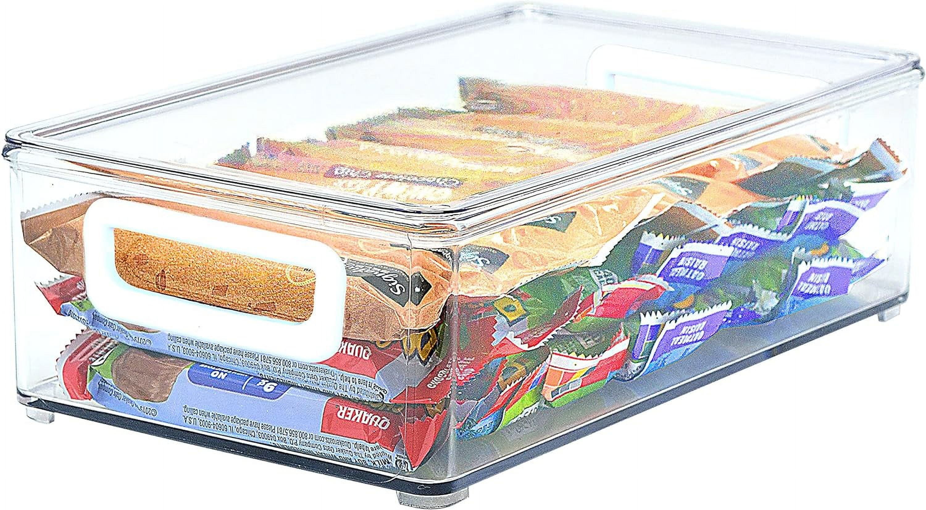 DCX 2 Pack Stackable Plastic Storage Organizer Container Bins with Lids ...