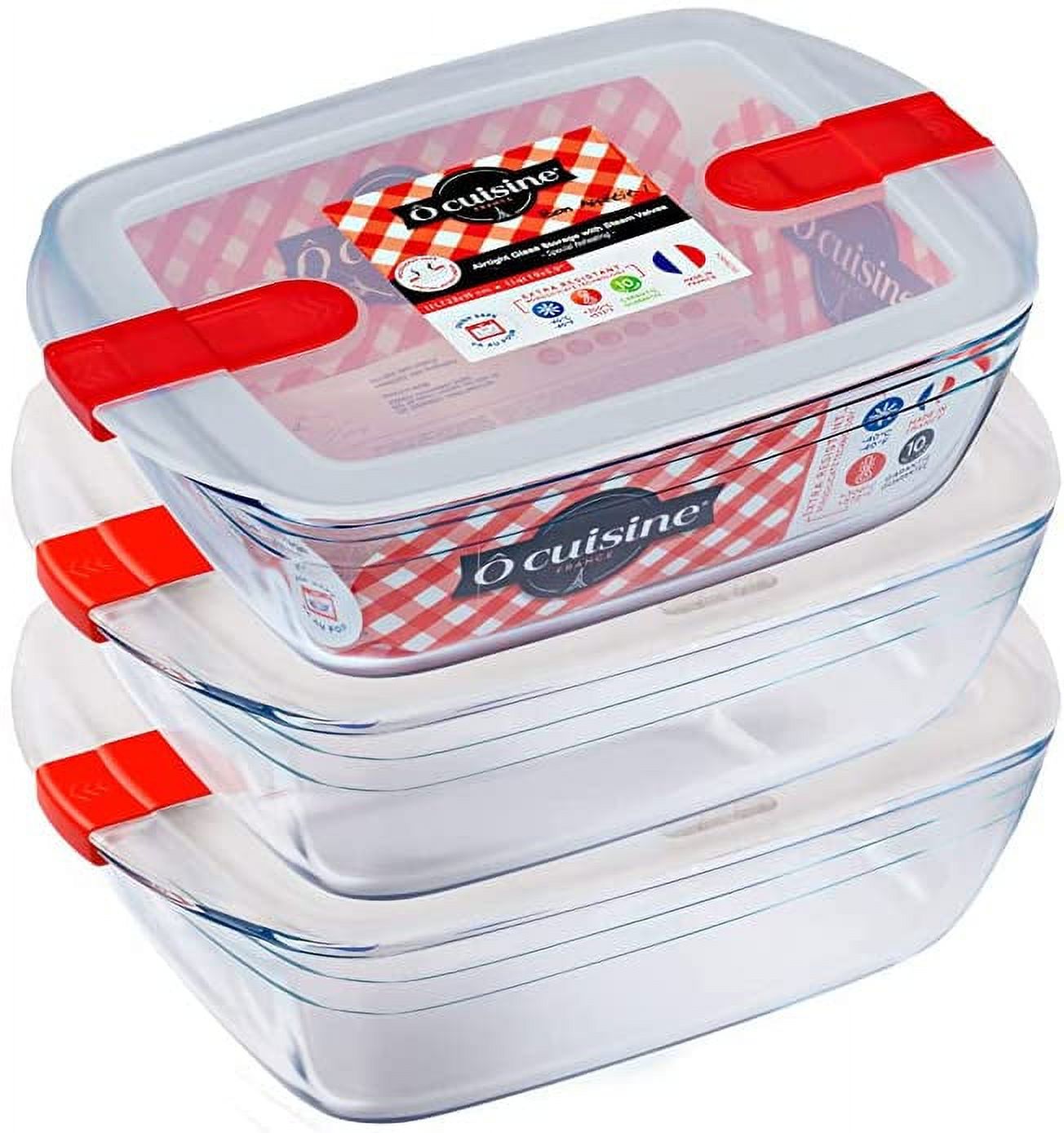 ZHQ 334S116 rectangular tempered borosilicate glass food containers ...