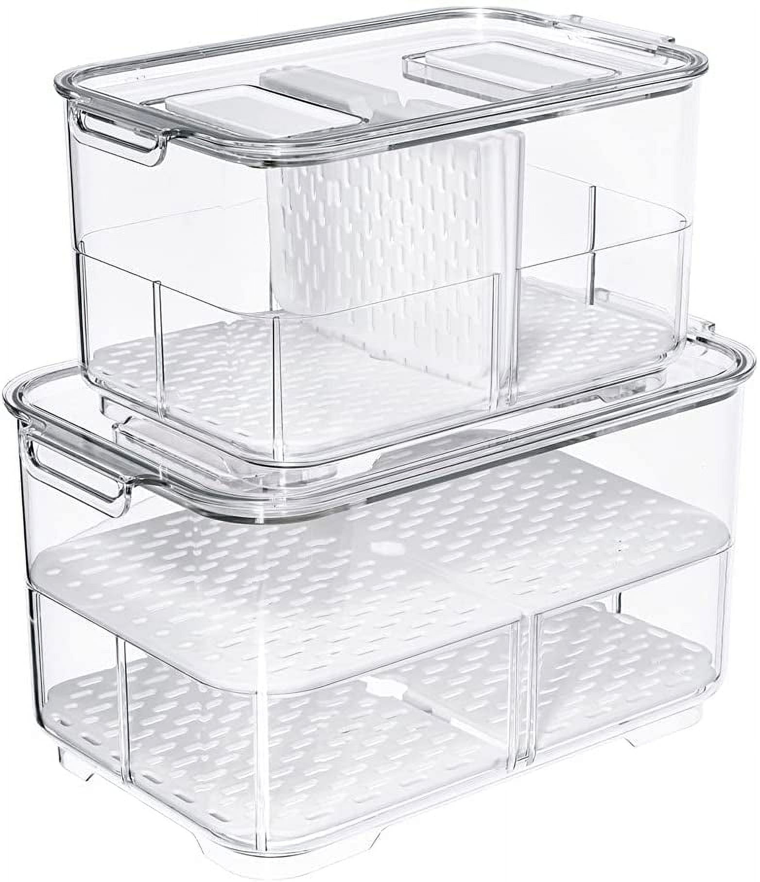 DCX Fridge Food Storage Bin Containers Produce Saver, Stackable Freezer ...