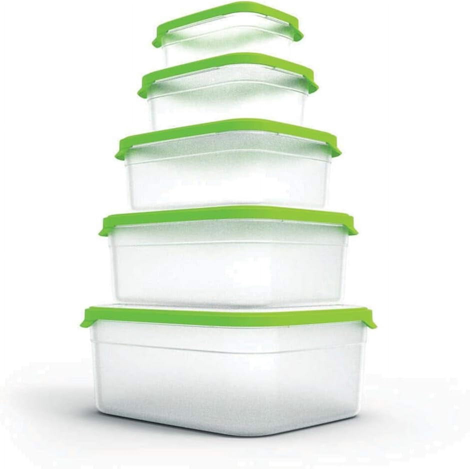 DCX Green 10-Piece Containers Set with Lids for Storage, Lunch, and ...