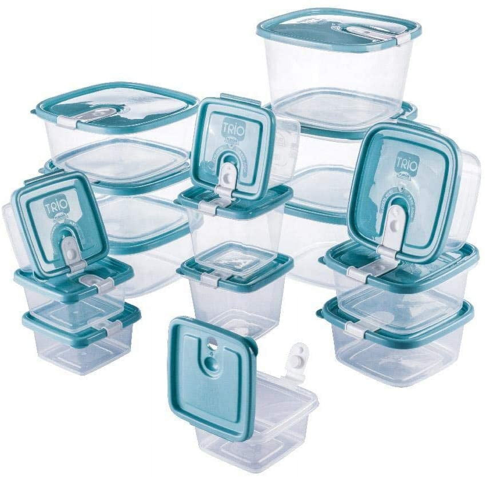 ZHQ Plastic Food Storage Containers w/attached Lids. Multi sizes ...