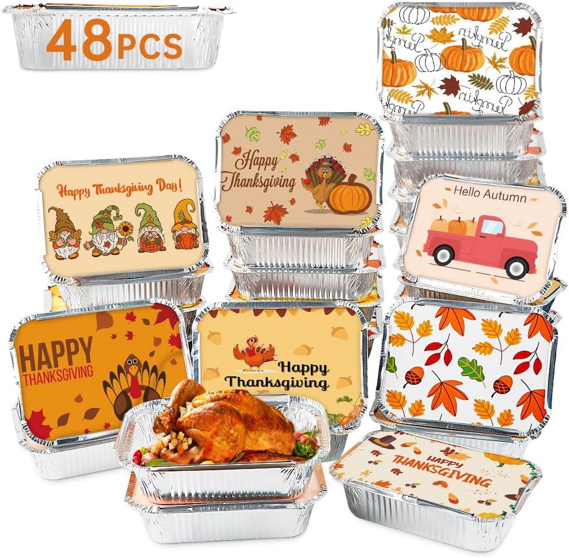 ZHQ Thanksgiving Leftover Containers, Thanksgiving To Go Containers ...