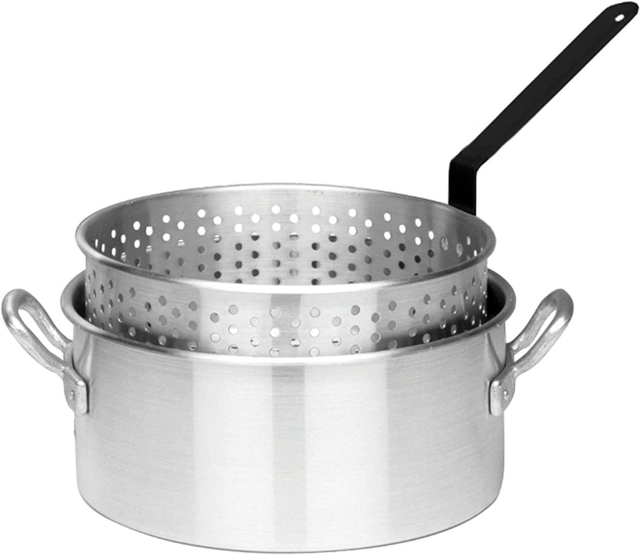 DCYP 1201 10-qt Aluminum Fry Pot Features Perforated Aluminum Basket ...