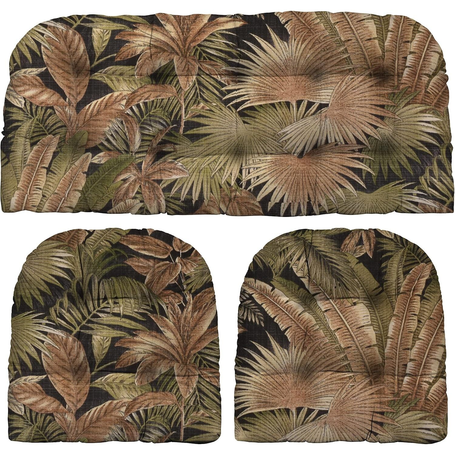 DCYP: 3-Piece Wicker Tufted Cushion Set | 41” x 19" & 19" x 19" | All ...