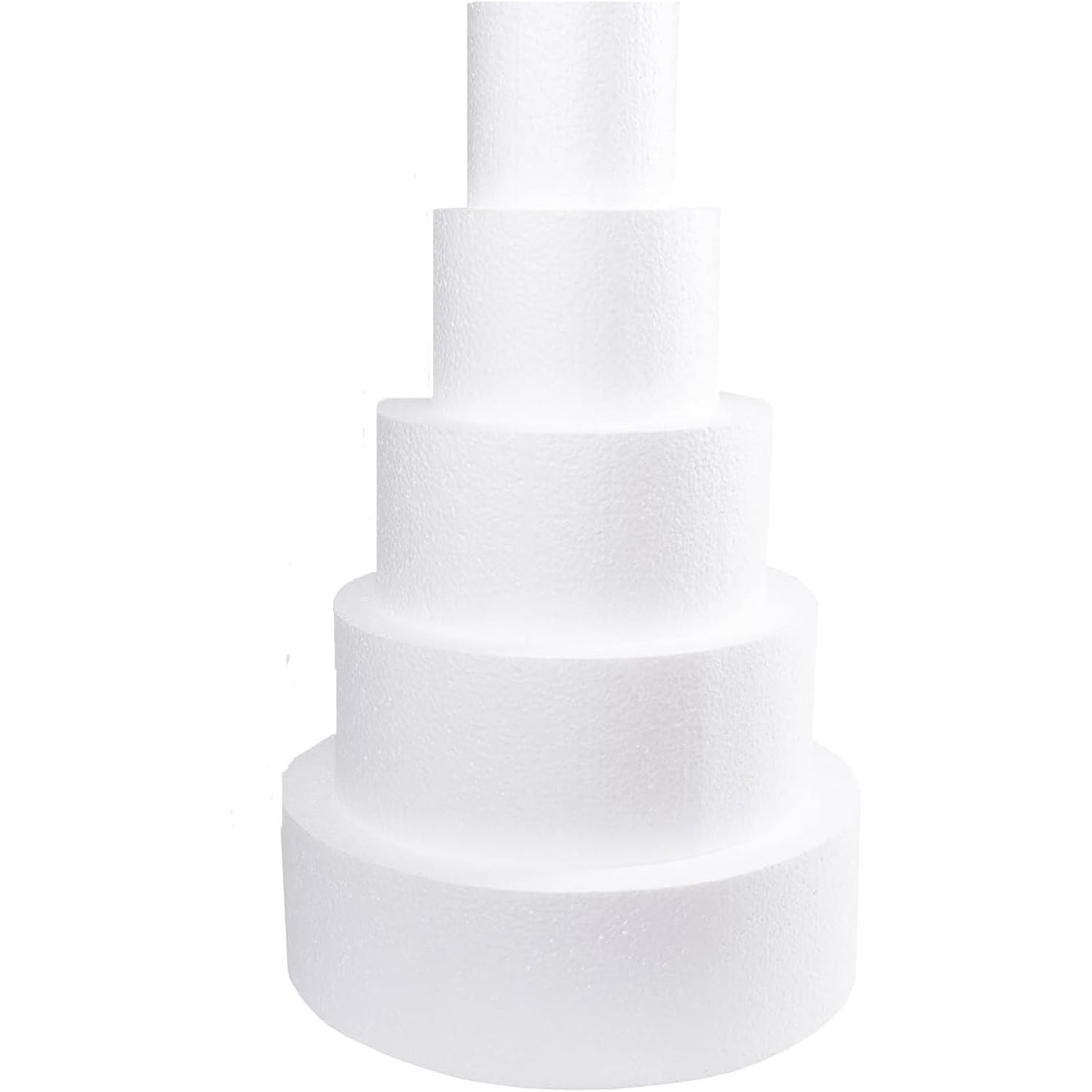 DCYP 5 Piece Round Fake Cake Set/Circle Dummy Cake Set for Weddings ...