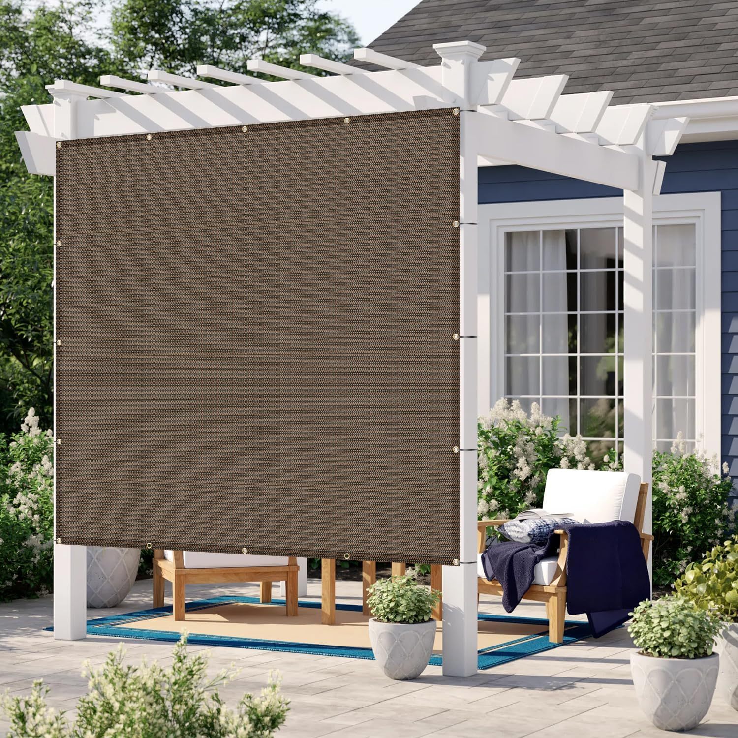 DCYP 8x20 FT Outdoor Sun Shade Cloth HC-022 Pergola Shade Cover with ...