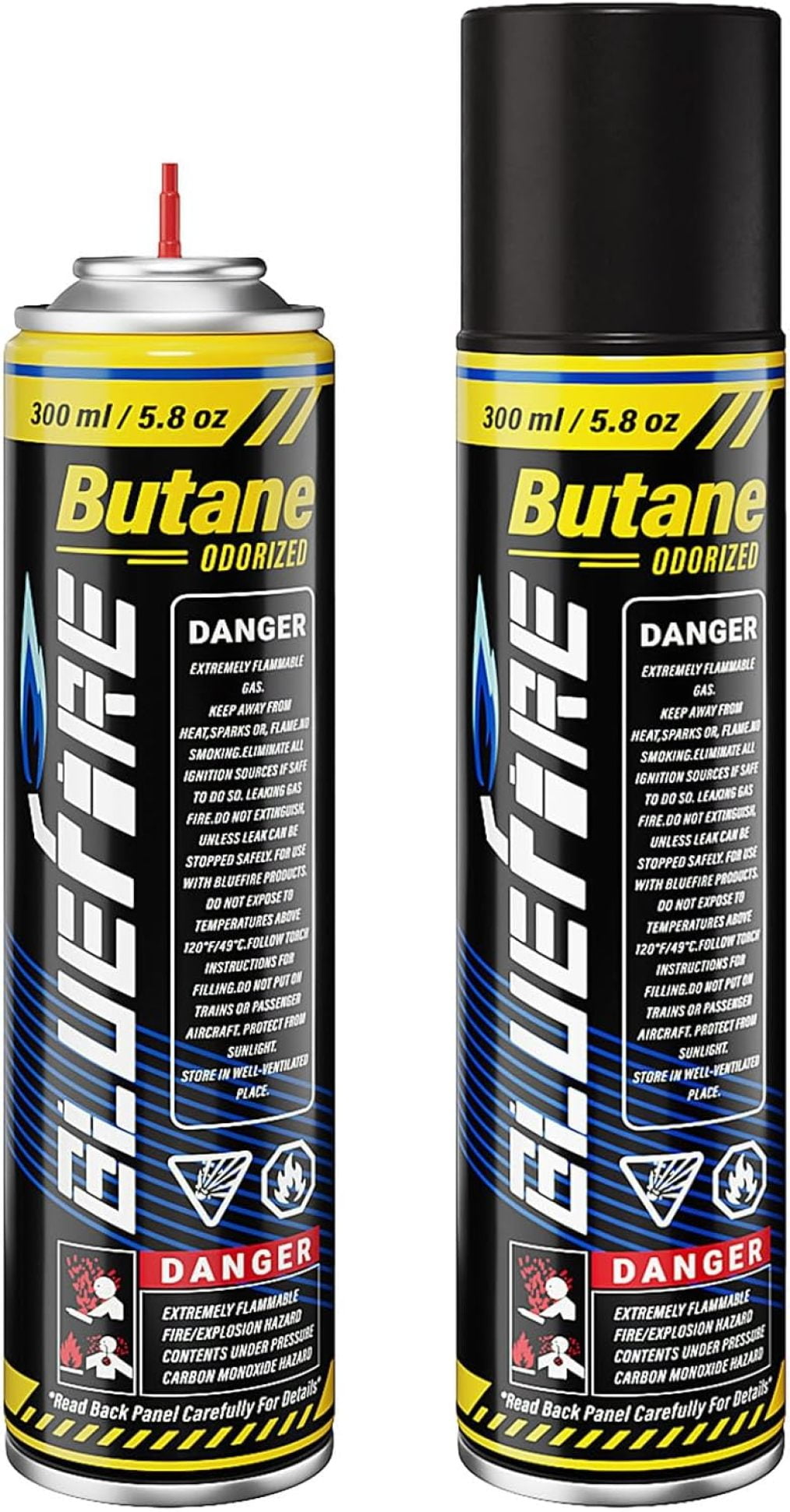 DCYP Butane Fuel Refill 10.56 fl oz (300 ml) Canister with 5 Different ...