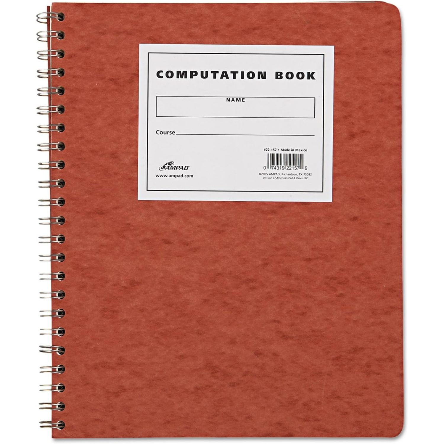 DCYP Computation Book, 4x4 Quad Ruled, 76 Sheets, 11-3/4" x 9-1/4 ...