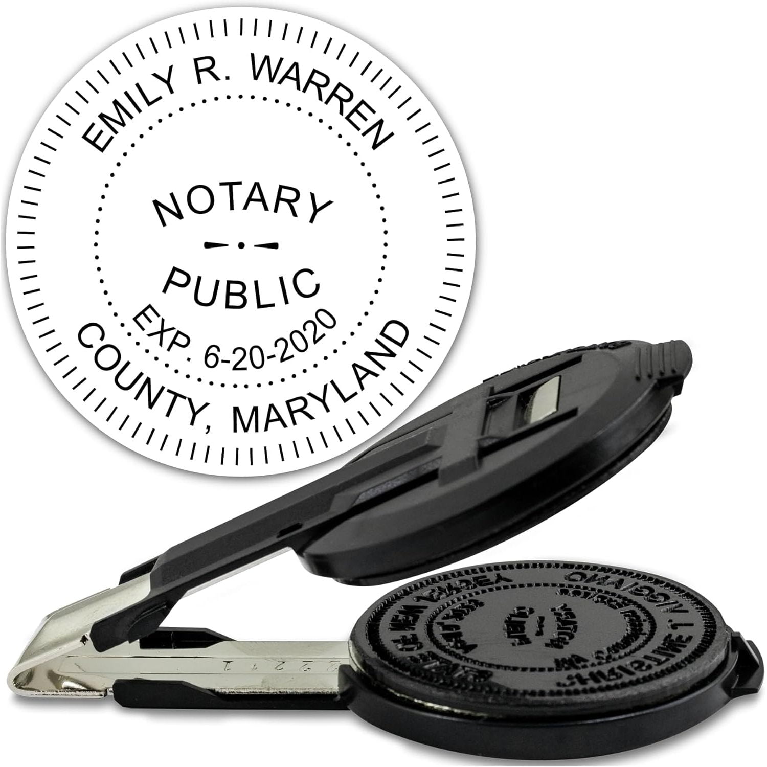 DCYP Insert only for Notary Seal Round Embosser for Maryland State ...