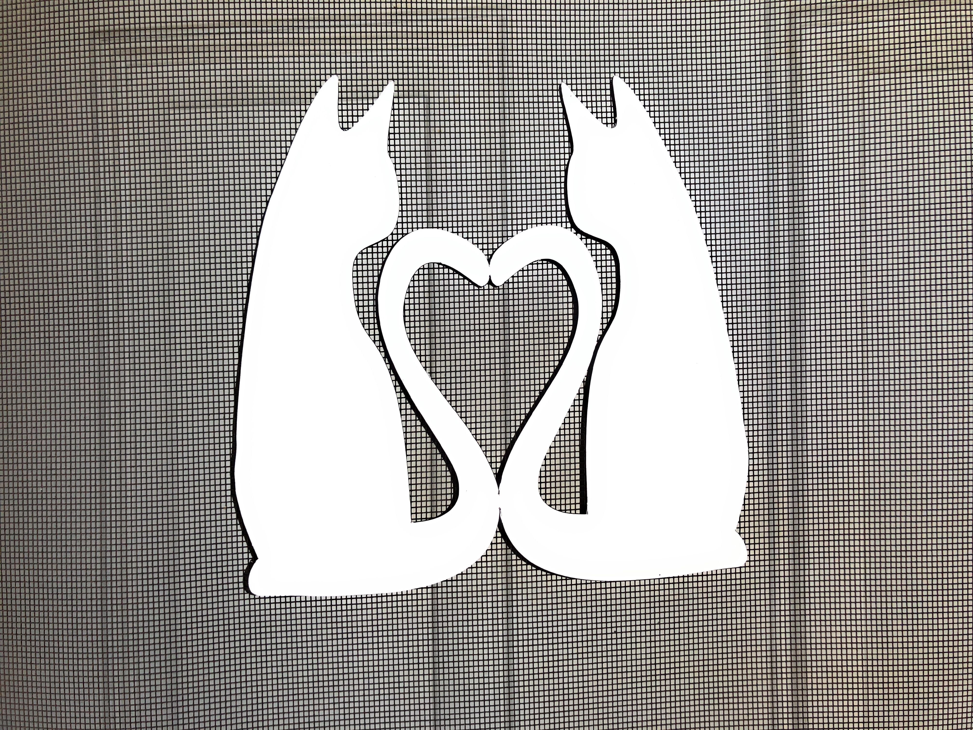 DCentral Cats and Love Flexible Screen Magnet Décor; For NON-RETRACTABLE Screens, Multipurpose ...