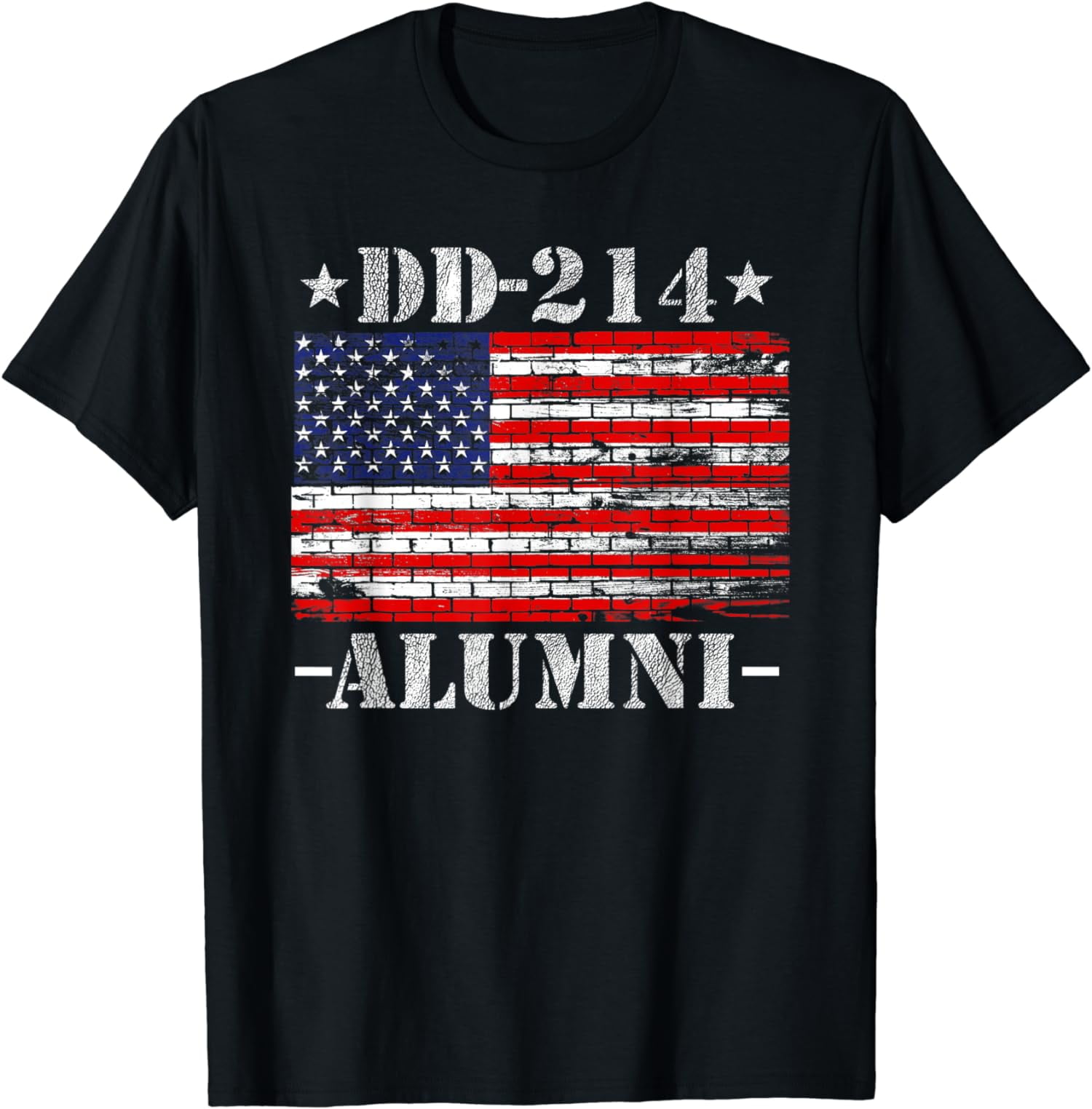 DD-214 Alumni Military Veteran American Flag Patriotic T-Shirt ...