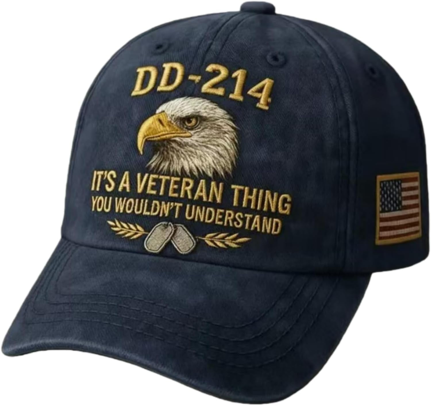 DD-214 Army Veteran Hat – Embroidered Patriotic Cap with Eagle & Dog ...