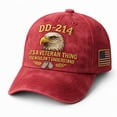 DD-214 Veteran Baseball Cap, Black, Eagle, American Flag Patch ...