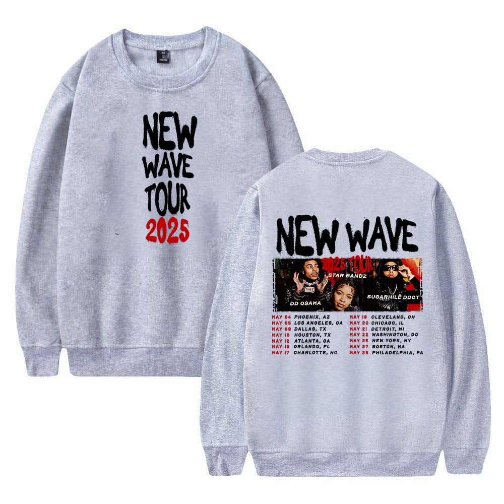 DD Osama New Wave Tour 2025 Merch Sweatshirt Women Men Casual Crewneck Long Sleeve Pullover ...