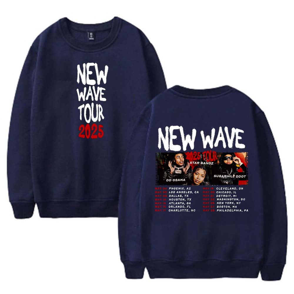 DD Osama New Wave Tour 2025 Merch Sweatshirt Women Men Casual Crewneck Long Sleeve Pullover ...