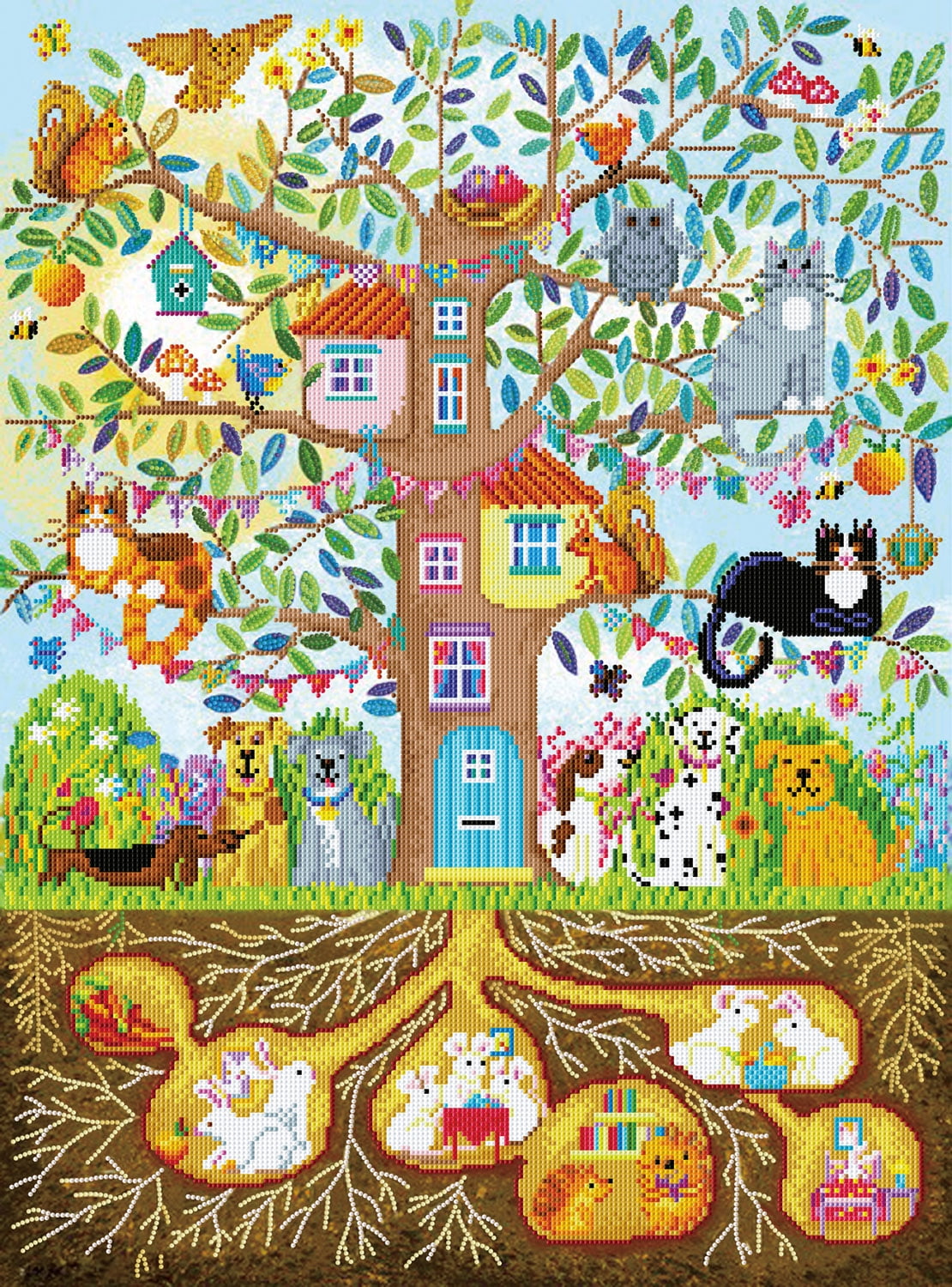 Diamond Dotz Tree House Family Diamond Painting Kits for Adults ...