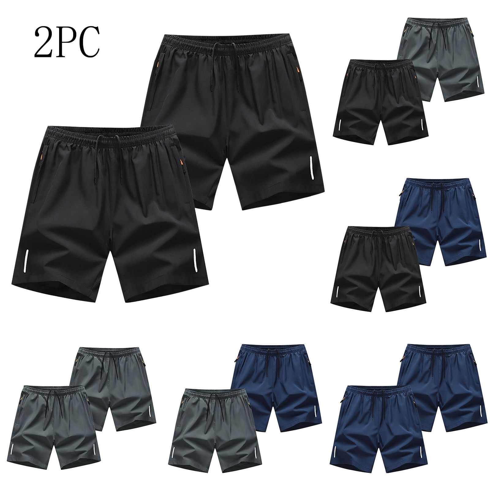 DDAPJ pyju 2 Pack Mens Athletic Shorts Quick Dry Running Shorts ...