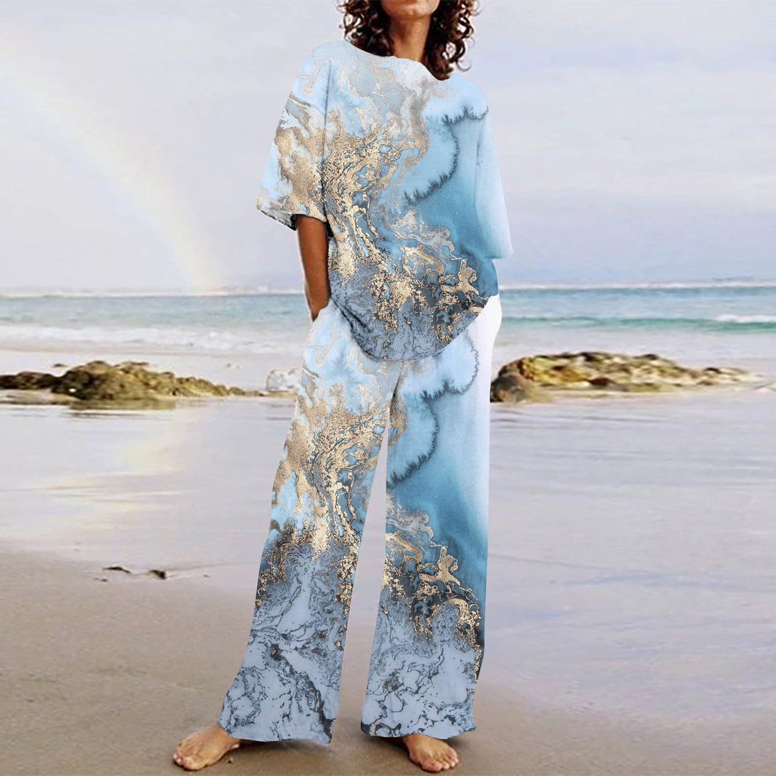 Ddapj Pyju 2 Piece Trendy Outfits For Women Plus Size Linen Lounge Sets