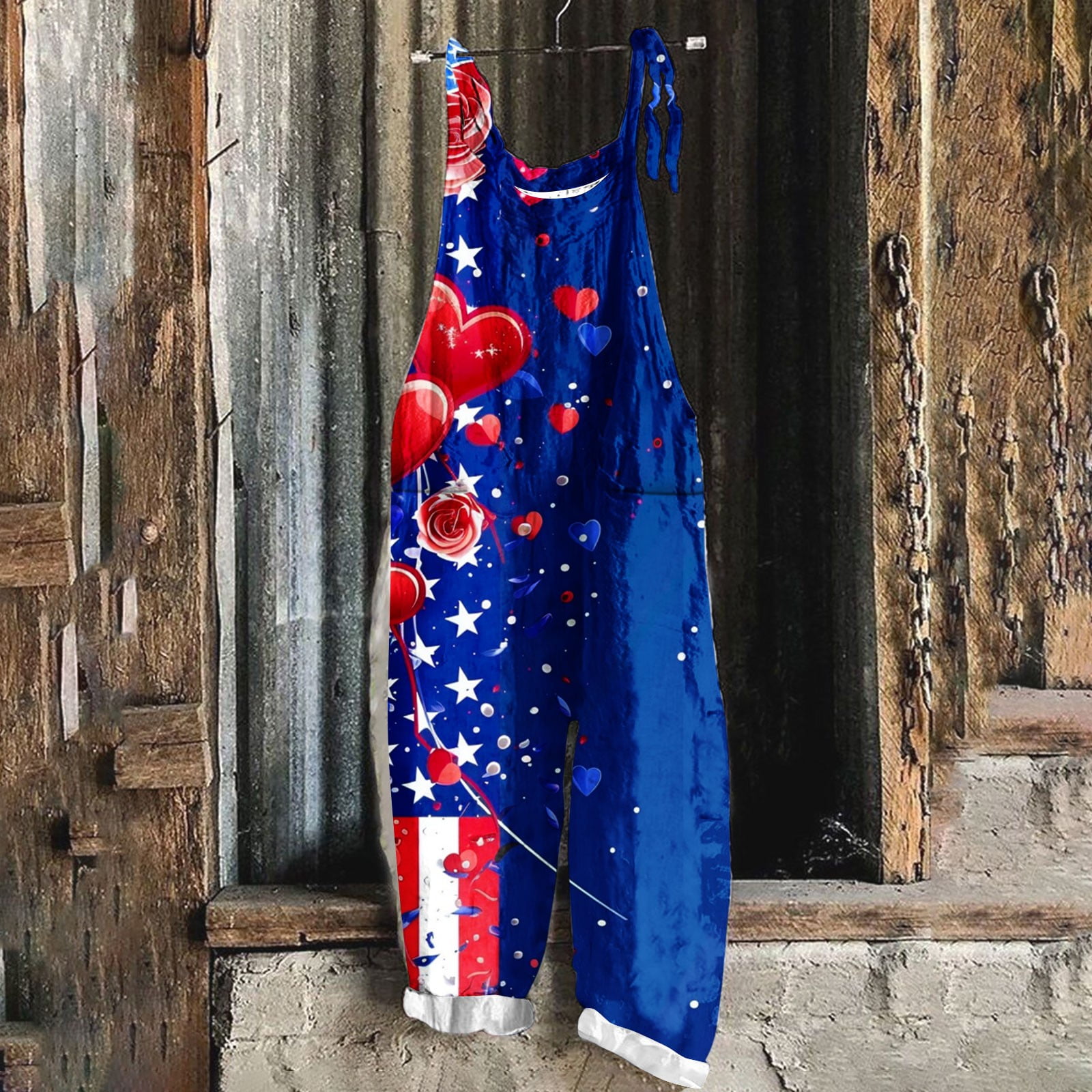 DDAPJ pyju American Flag Jumpsuits for Women 4th of July Patriotic ...