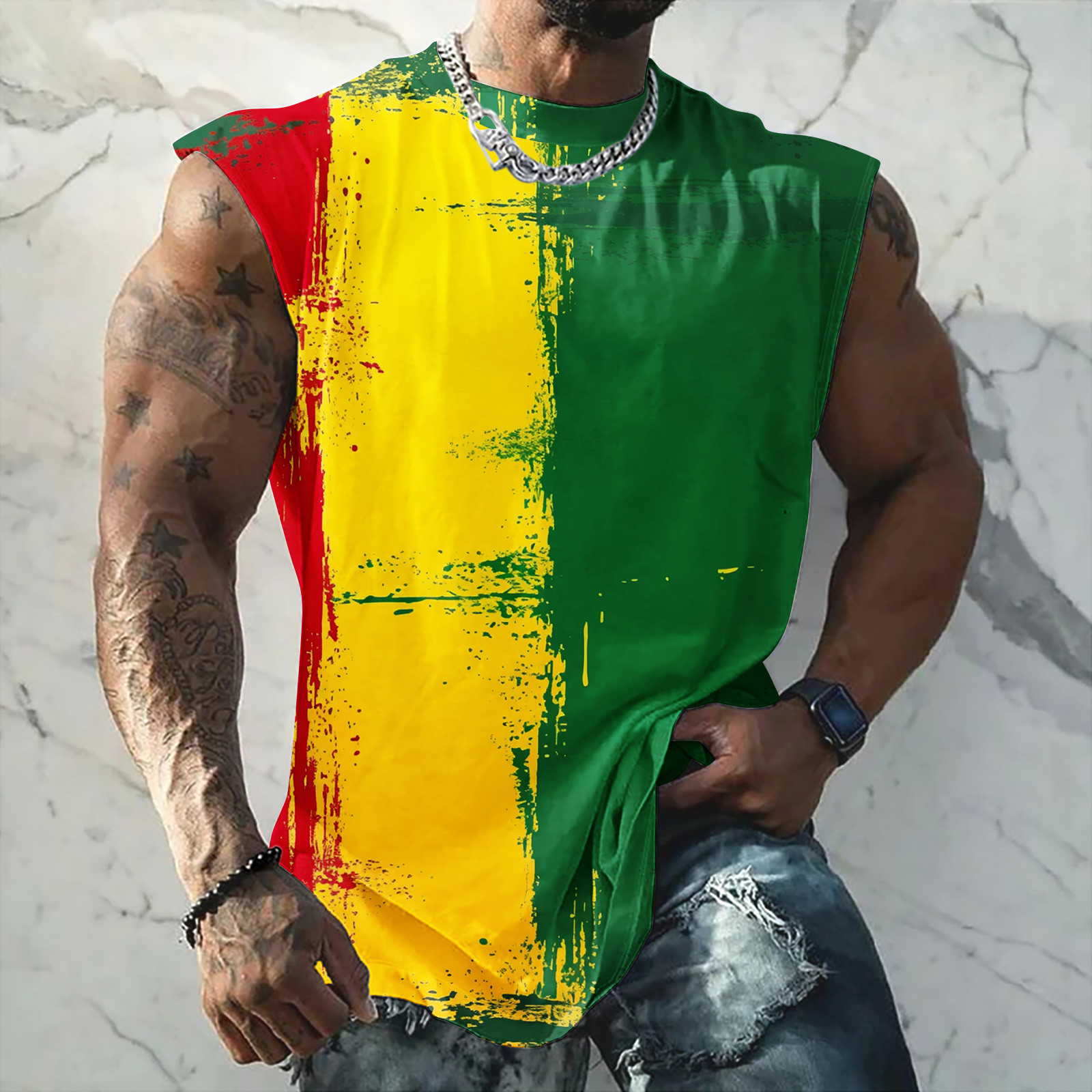 DDAPJ pyju American Flag Tank Tops for Men 4th of July Patriotic Shirts ...