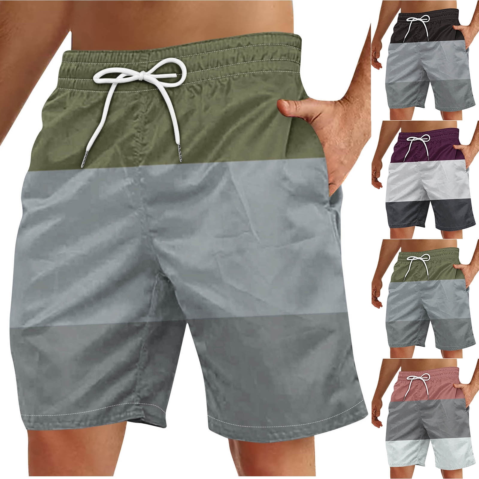 DDAPJ pyju Big and Tall Athletic Shorts for Men Color Block Print ...
