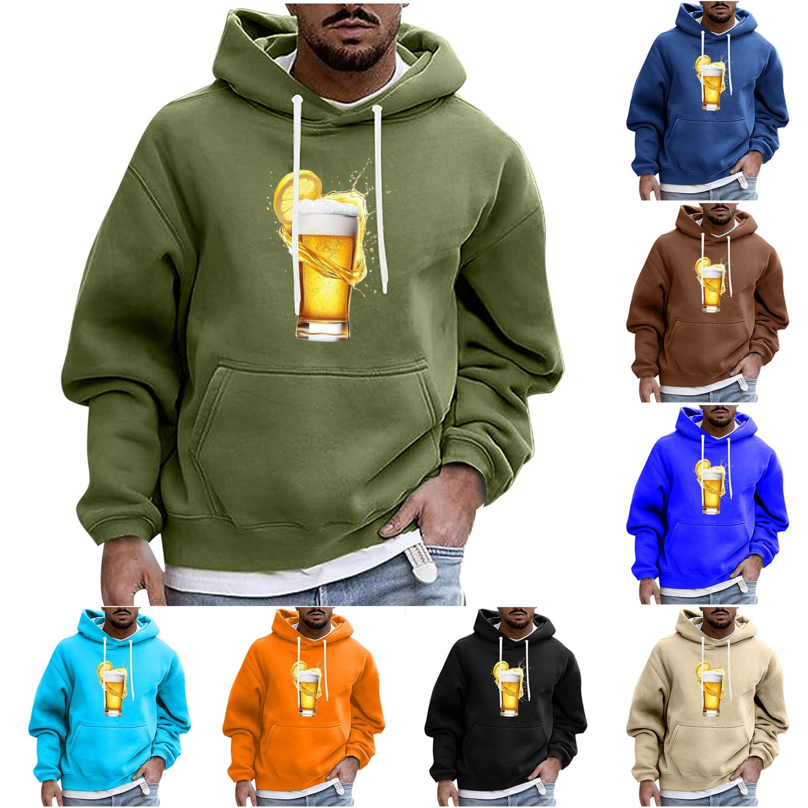 DDAPJ pyju Big and Tall Graphic Hoodies for Drawstring Long Sleeve Drop ...