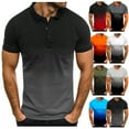 DDAPJ pyju Big and Tall Polo Shirts for Men Gradient Color Print Short Sleeve Collared T-shirts ...