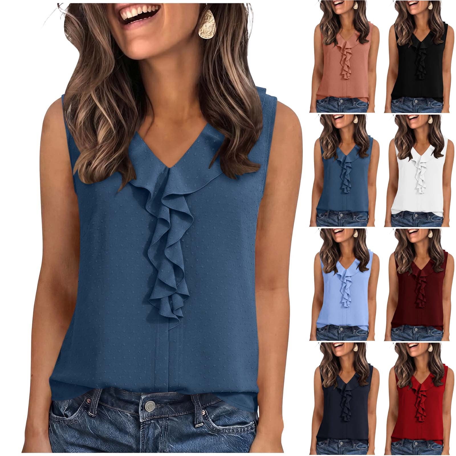 DDAPJ pyju Button Down Tank Tops for Women 2026 Summer Fashion ...