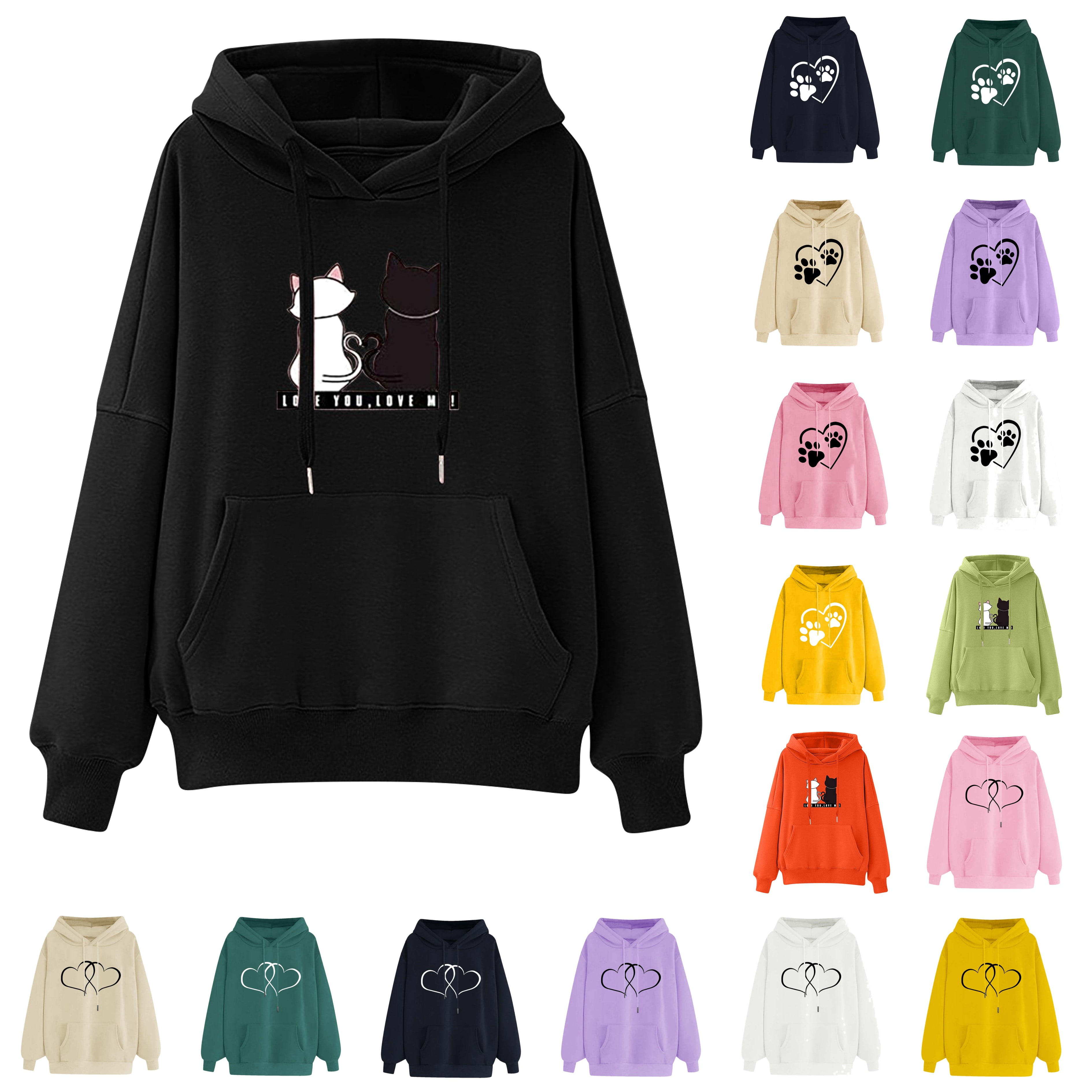 DDAPJ pyju Christmas Hoodies for Women 2025 Fashion Wine Glass Printed ...
