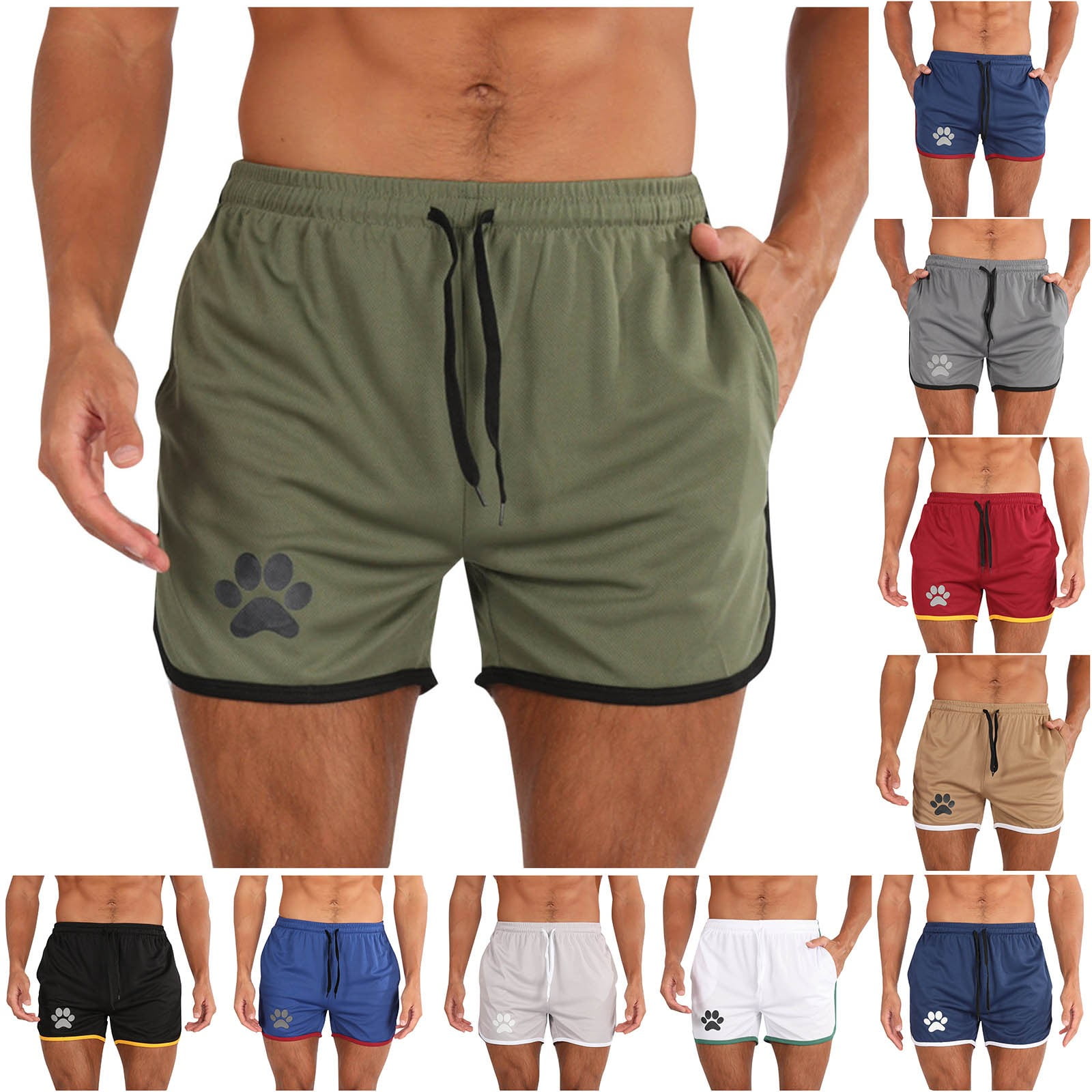 DDAPJ pyju Summer Savings Today! Mens 3" Mesh Workout Gym Running ...