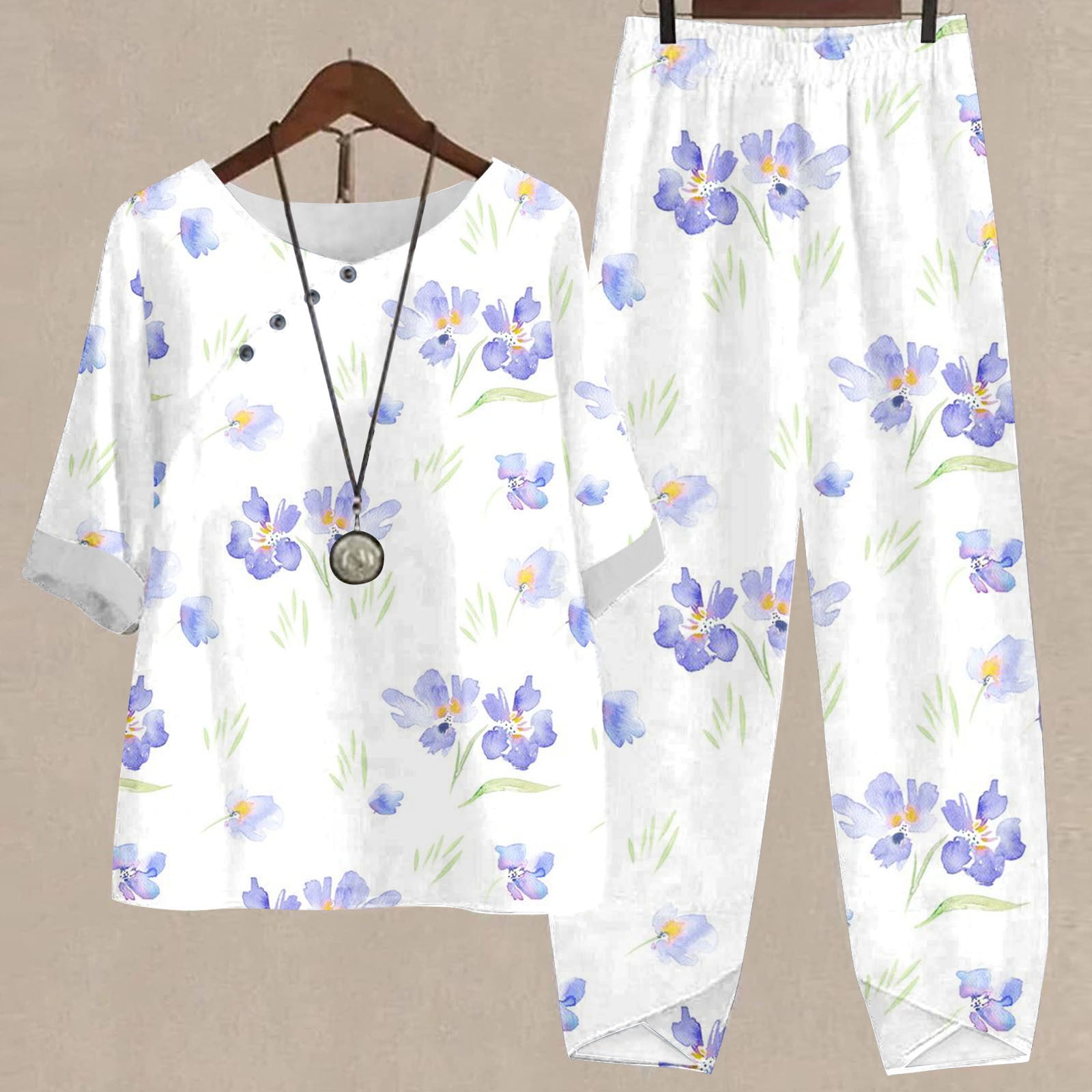 Ddapj Pyju Cotton Linen 2 Piece Set For Women Summer Casual Outfits