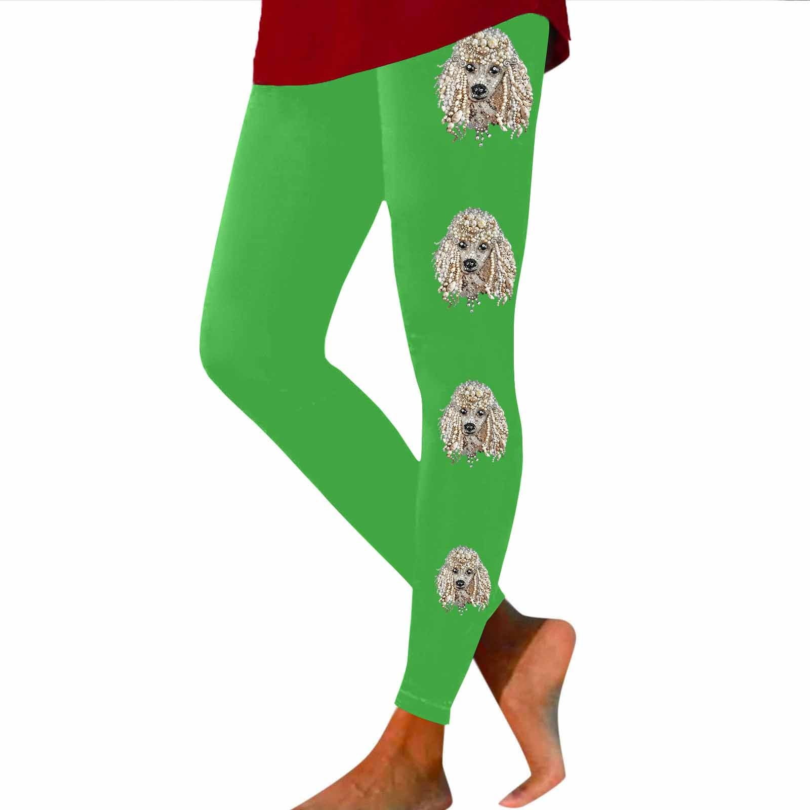 DDAPJ pyju Hight Waisted Leggings for Women Cute Dog Print Leggings ...