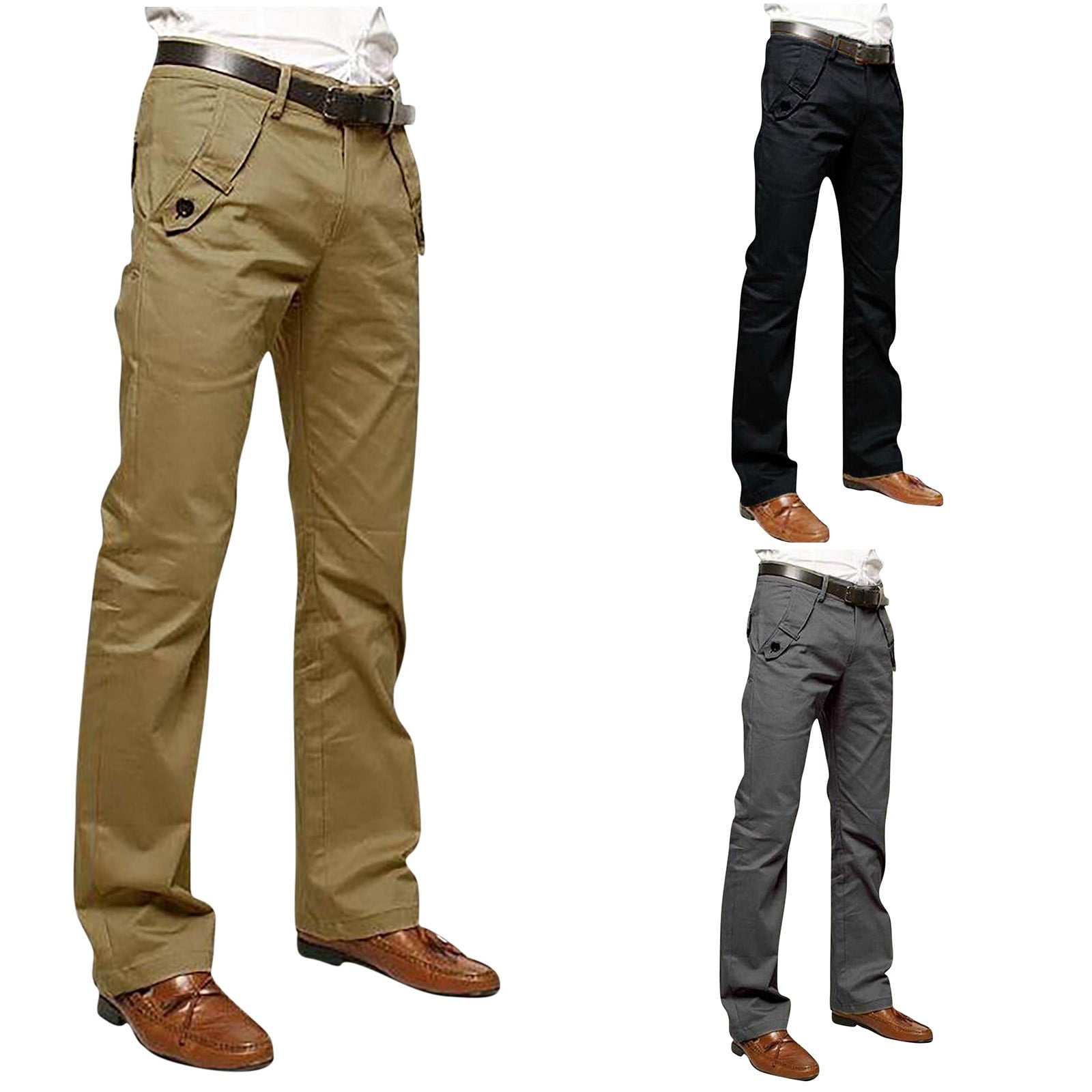 DDAPJ pyju Men's Cotton Cargo Pants Ripstop Work Trousers Outdoor Lightweight Tactical Pants ...