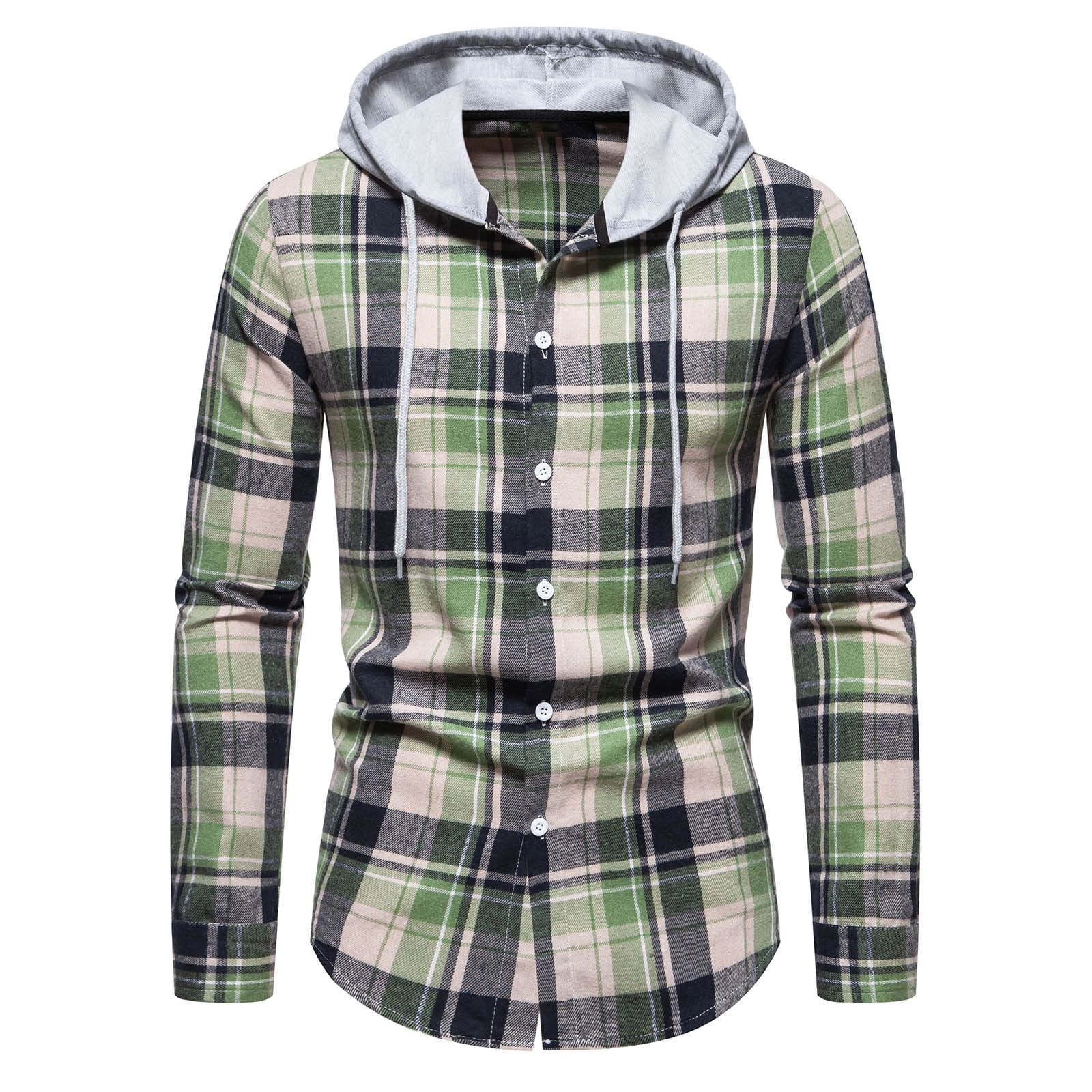 DDAPJ pyju Men's Flannel Hoodie Jacket Clearance Sale,Slim Fit Stretch ...