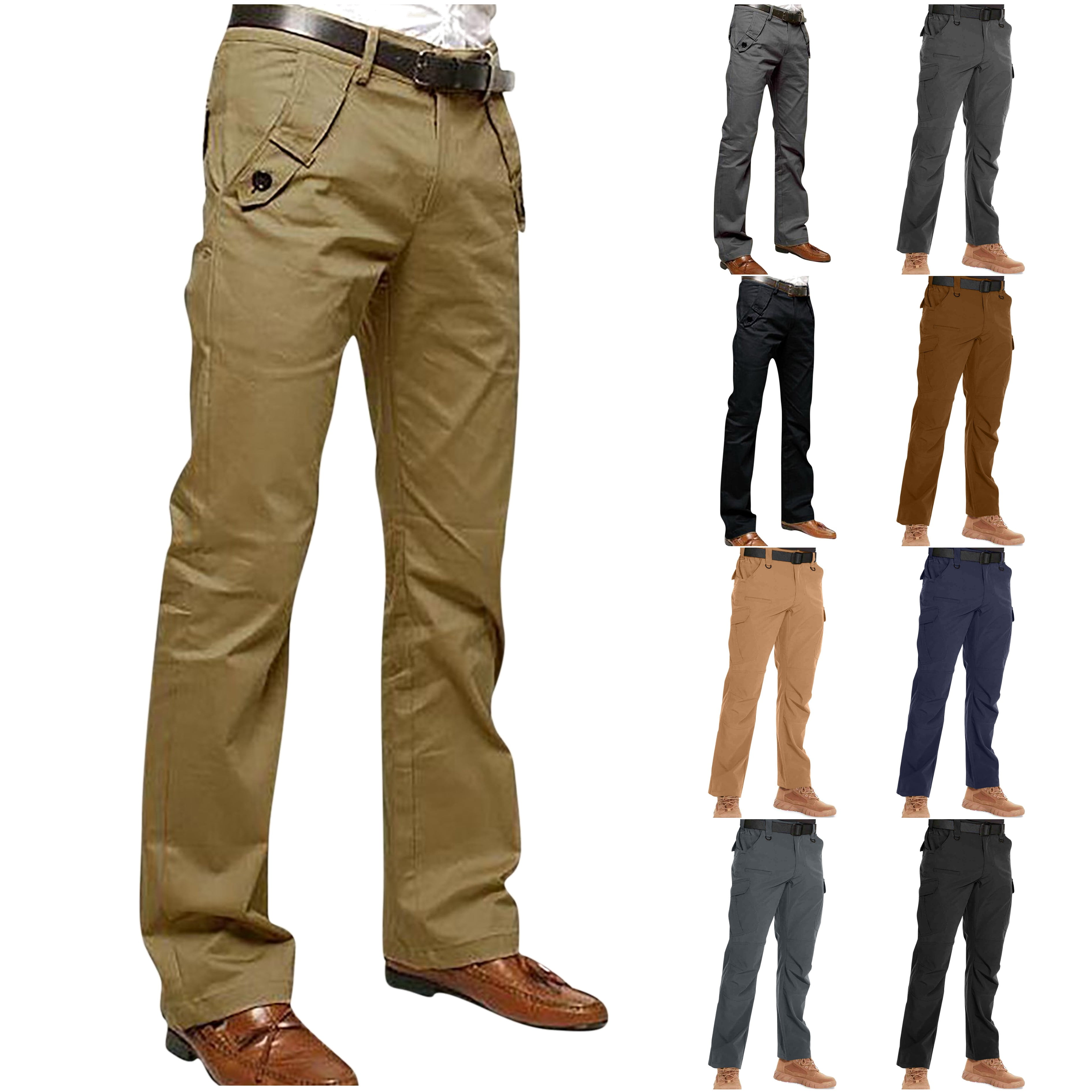 DDAPJ pyju Men's Hiking Cargo Work Pants Waterproof Lightweight Quick ...