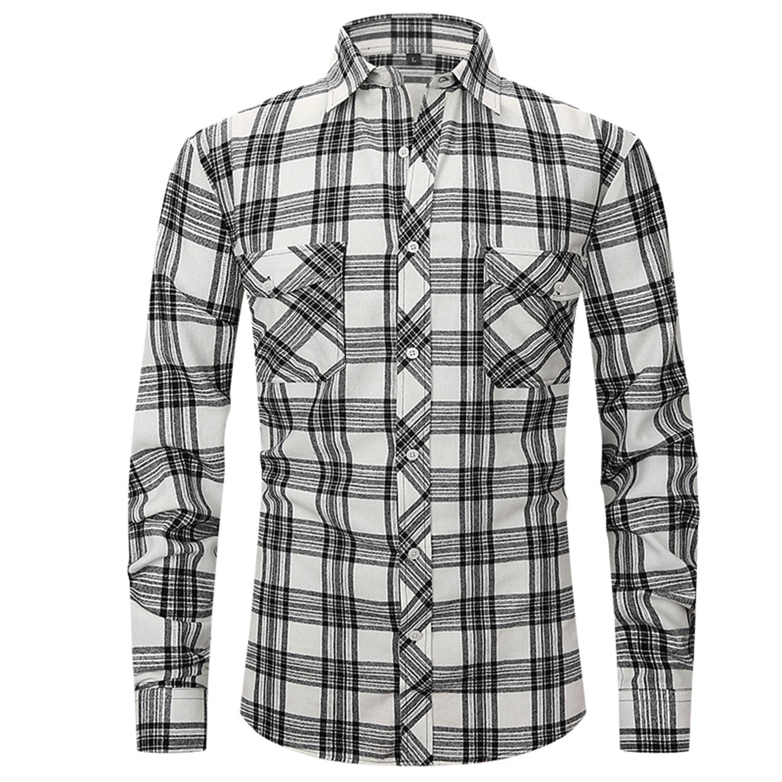 DDAPJ pyju Men's Western Cowboy Work Shirt Clearance Sales,Casual Plaid ...
