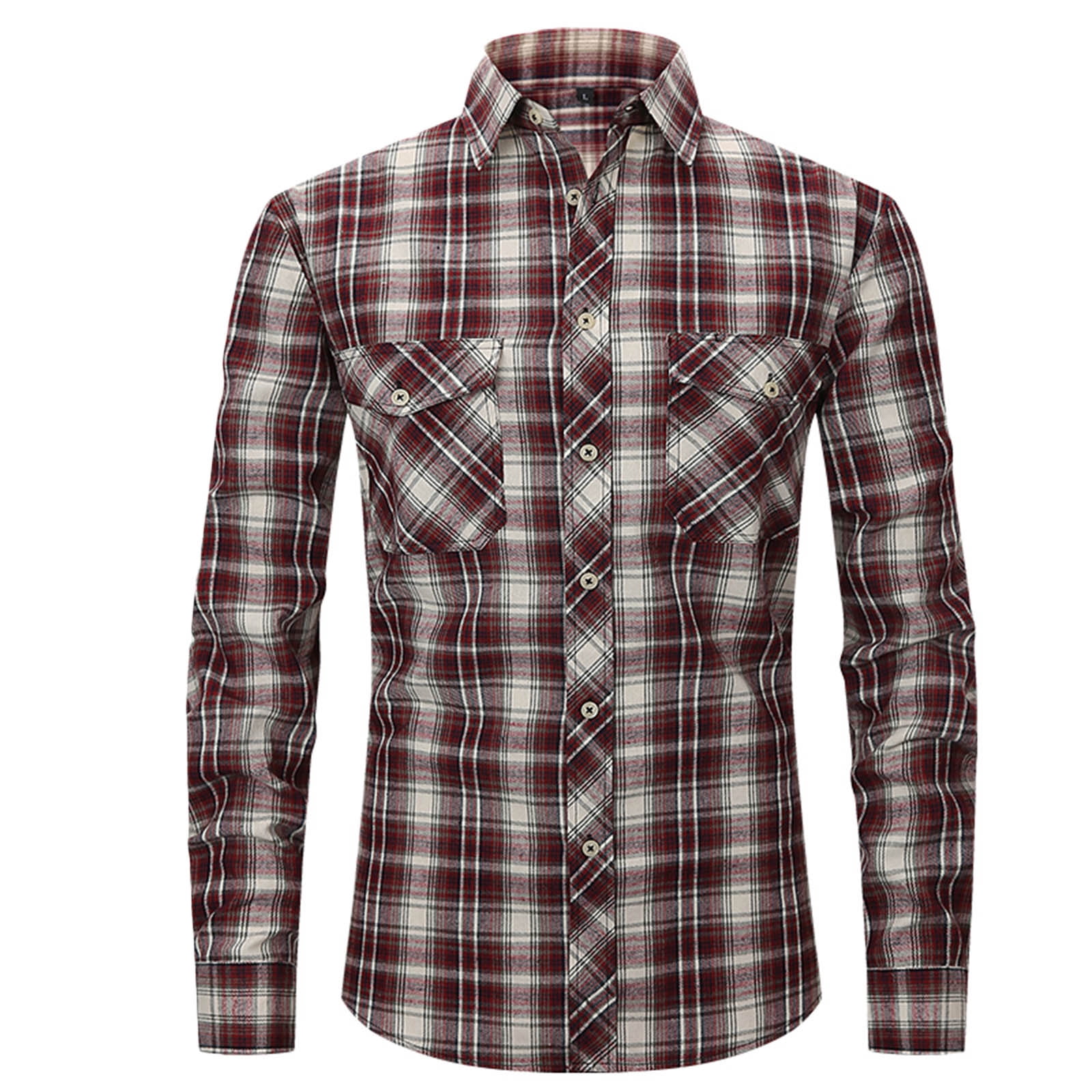 DDAPJ pyju Men's Western Cowboy Work Shirt Clearance Sales,Casual Plaid ...