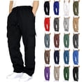 DDAPJ pyju Mens Cargo Sweatpants Big and Tall Solid Casual Loose ...