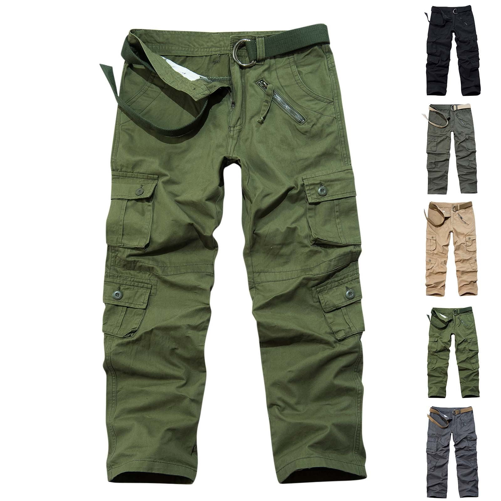 DDAPJ pyju Mens Cargo Work Pants Cotton Ripstop Tactical Pants ...